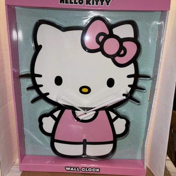 Wall Decor | New Hello Kitty Wall Clock Large Pink Analog Display Large ...
